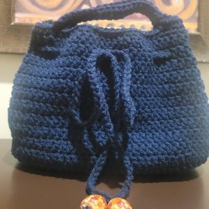 Bags | Crochet Drawstring Hand Bag | Poshmark
